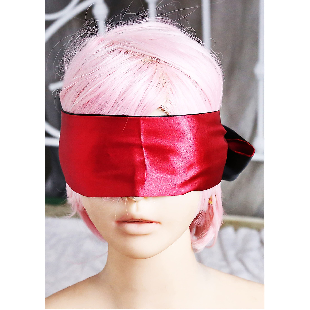 Satin Eye Mask Sleep Mask - Red Blindfold Satin Eye Mask - Eye Blindfold Sleep Mask 59 Inch (59)