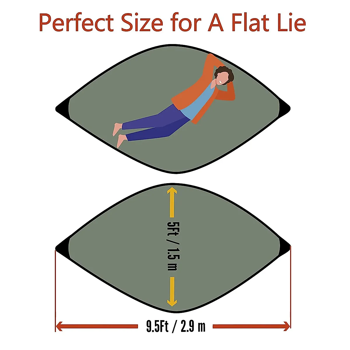 Sunyear Camping Hammock with Removable No See-Um Net, Double & Single Portable Outdoor Hammocks Parachute Lightweight Nylon with Tree Straps for Adventures Hiking Backpacking Green