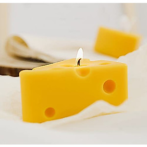Cheese Shaped Scented Candle,120G Aroma Soy Wax Decorative Candle for Table Photo Prop Birthday Gift,Prefect for Meditation Stress Relief Mood Boosting Bath Yoga