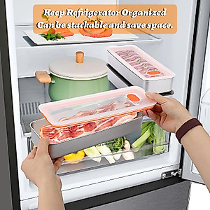 BSTKEY Bacon Container for Refrigerator, 304 Stainless Steel Airtight Deli Meat Saver Bacon Keeper for Fridge, Bacon Fresh Storage Container with Clear Lid, Dishwasher Safe, Fridge Organizer