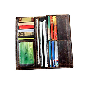 crazy hunter Mens Long Crocodile Head Motorcycle Punk Leather Wallet With a Biker Chain L73