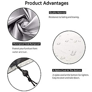 DOITOOL Rectangular Table Chair Dust Cover Garden Waterproof Cover Heavy Duty Patio Furniture Covers Outdoor Dining Table Chair Set Covers for Home Garden Outside Use 180x120x74cm