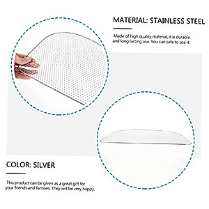 Anneome Pizza Oven 1pc Electric Oven Air Frying Net Air Fryer Toaster Oven Non Stick Net Baking Tray Oven Net Tray Silver Stainless Steel Baking Mat Metal Food Dehydrator