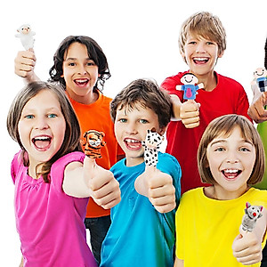 20PCS Easter Eggs Filled with Finger Puppets, Filled Easter Eggs with Family Animals Puppets for Kids, Easter Theme Party, Basket Stuffers Fillers, Easter Egg Hunt