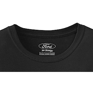 JH Design Women's Ford Mustang Collage T-Shirt a Short Sleeve Crew Neck Shirt (3X, CLG4-black/pink)