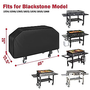 iCOVER 36 inch Griddle Cover for Blackstone, Waterproof Lightweight Polyester Barbecue Cover Flat Top Gas Grill Cover for Blackstone 36" Griddle Cooking Station for Camp Chef