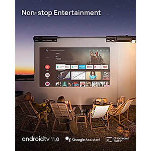 XGIMI MoGo 2 Pro 1080P Portable Projector, Mini Projector with WiFi and Bluetooth, Android TV 11.0, 400 ISO Lumens, 2X8W Speakers, Supports 4K, Auto Focus, Object Avoidance, and Screen Adaption