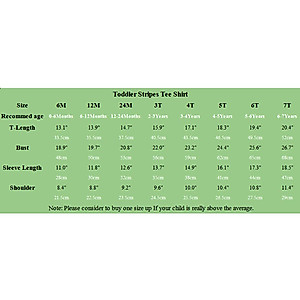 Toddler Girls Boys Long Sleeve Tee Shirts Little Kids Cotton Striped Crew Neck Tops (White,3T)