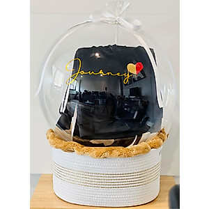 JoyMercado 25PCS Clear Balloons for Stuffing 22inch Wide Neck Large BoBo Balloons Wide Opening Fillable Bubble Balloons for Wedding Birthday Easter Baby Shower Christmas Party Decorations (25Packs)