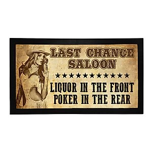 Rubber Bar Mat Bar Runner Saloon Spill Mat Gift Idea