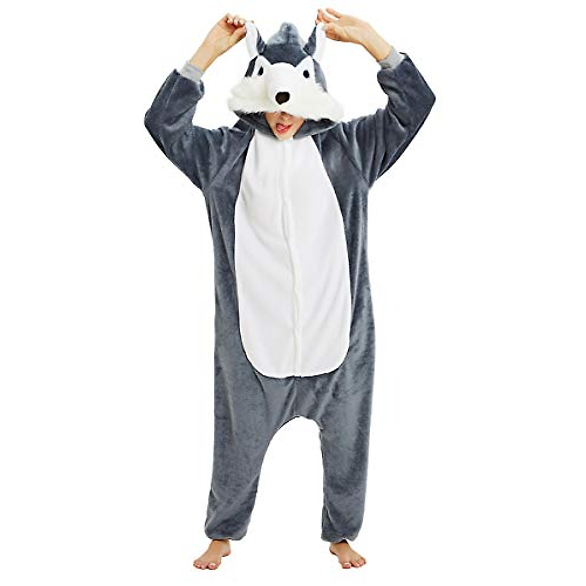 Très Chic Mailanda Adult Unisex Animal Pajamas for Women Men Onesie Sleepwear Halloween Cosplay Costume Medium