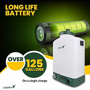 Liberty 4 Gallon, Battery Powered, Professional Grade, Backpack Electric Sprayer with Long Life Battery and Multiple Nozzles