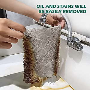 UMANI 12 Pack Kitchen Dish Cloths, Ultra Soft Absorbent Quick Drying Dish Towels, Nonstick Oil Microfiber Cleaning Cloth, Machine Washable Coral Fleece Cleaning Rags (Grey)