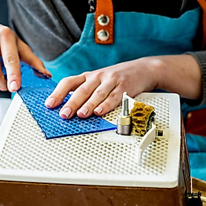 Glass Grinder Bits for Stained Glass, Stained Glass Drill Bits, Stained Glass Diamond Grinder Bit Head Tools, Stain Glass Tools and Supplies for Glass Grinder (3 Pieces,1 Inch, 3/4 Inch, 1/4 Inch)