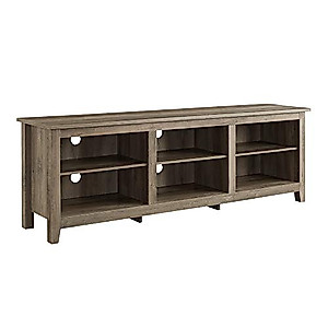 Walker Edison Wren Classic 6 Cubby TV Stand for TVs up to 80 Inches, 70 Inch, Grey Wash
