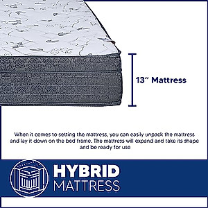 Nutan, 12-Inch Euro Top Firm Foam Encased Mattress/Orthopedic Support for A Restful Night, King