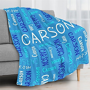 Dr.TOUGH Personalized Blankets for Kids Adults Custom Blanket with Name for Girls Boys Customized Monogrammed Flannel Throw Personalized Name Blanket for Christmas Birthday Gifts