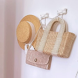 BOOMLATU 3 Hooks White Bow Coat Hook Wall Hook Key Hook for Girls Women Nursery or Bedroom Decoration (White)