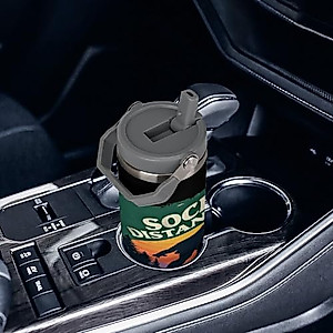 Social Distancing World Crown Bigfoot 30 OZ Insulated Tumblers with Handle And Straw Leakproof Vacuum Insulated Stainless Steel Water Bottle for Car Fishing Travel