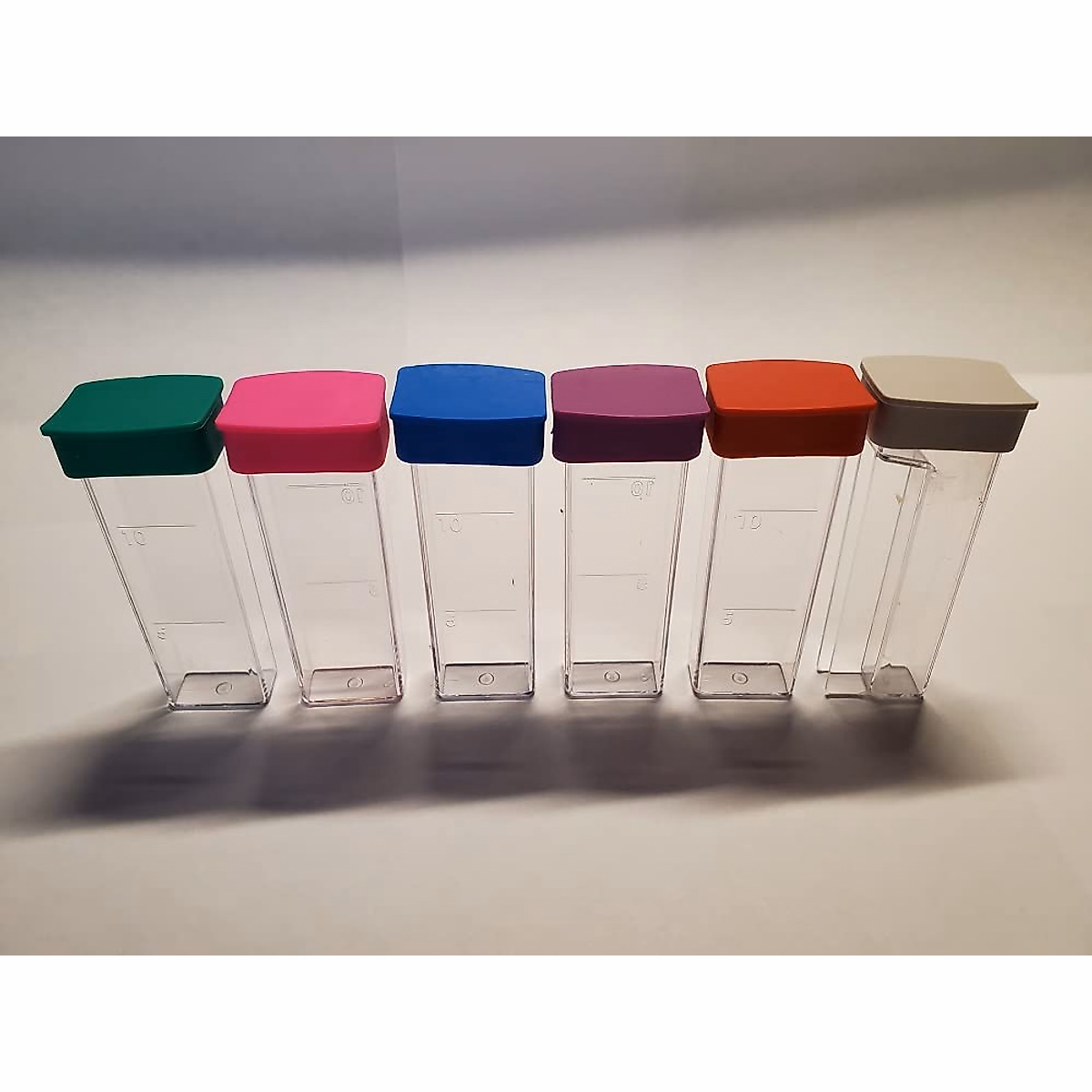ColorQ 2X Test Tubes and Caps, Pack of 6 Each