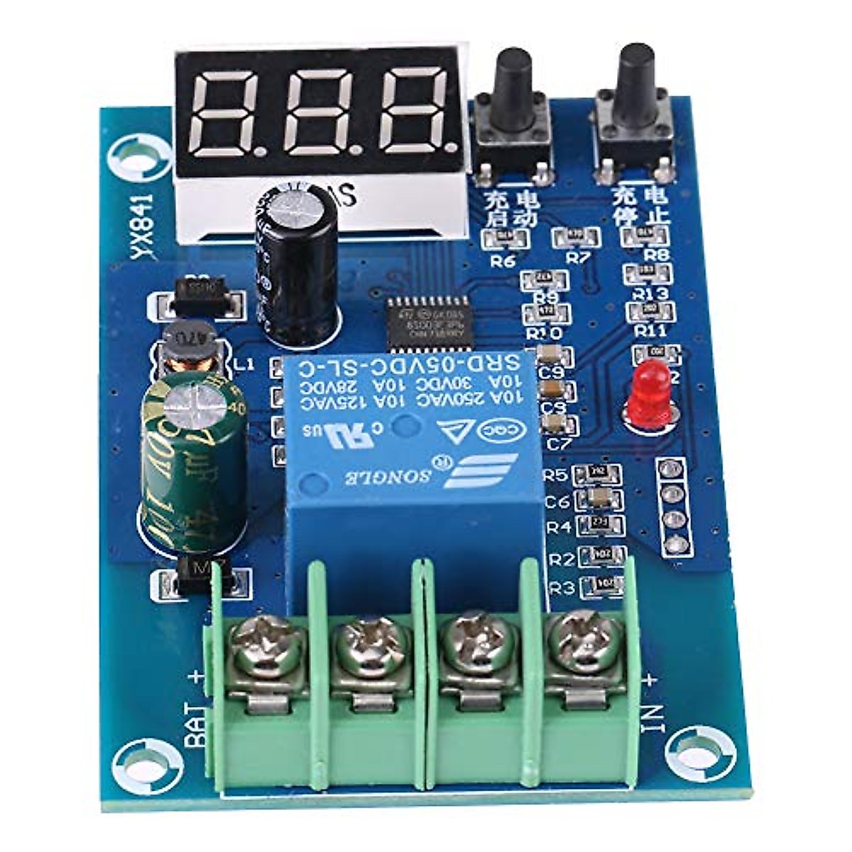 Battery Charging Controller Module, 6-60V 10A Lithium Battery Charging Control Module Board Automatic Charger Power Source Switch for Car Generators, Solar Power, Wind Turbines