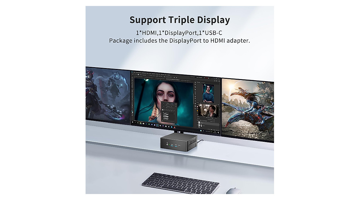 msecore Mini PC with AMD Ryzen 9 5900HX | Compact 4K Business Desktop