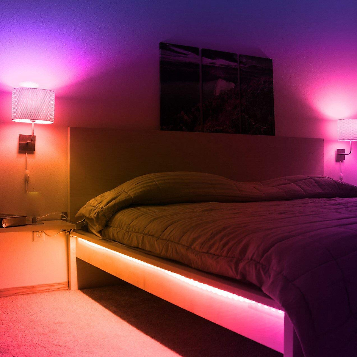 Lxcom Lighting 3W RGB E12 Candelabra LED Bulb Color Changing Candle Light Lamp Remote Control Bulb 16 Colors 4 Modes with Memory Function E12 Candle Base for Home Bar Party KTV Mood Lighting,4 Pack