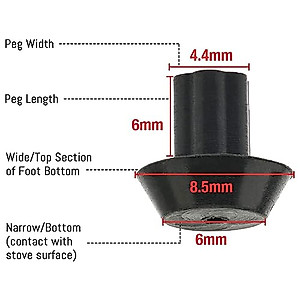 Grate Rubber Feet Compatible For WB02T10461 AP26 Stove Top Ranges Foot Pads Grate Bumpers Stove Cooktop Spare Parts Heat Resistant Rubber Feet Stove Accessories Rubber Bumpers Feet For Ranges