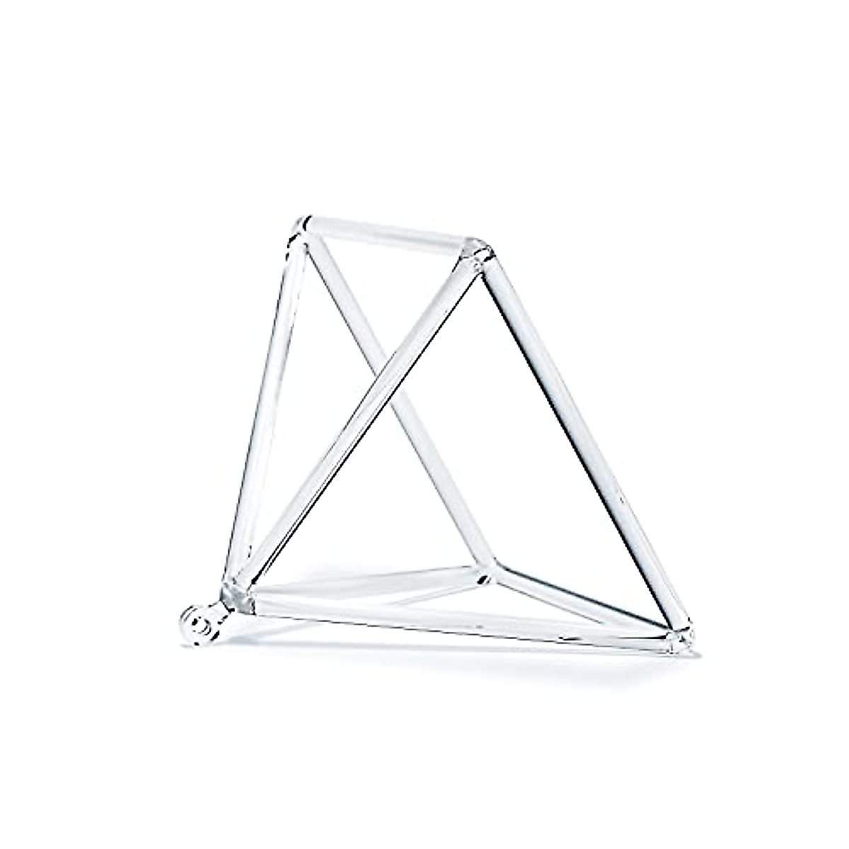 Joysense Clear Quartz Crystal Singing Pyramid 9 inch With Crystal Singing Bowl Striker and Carrying Case