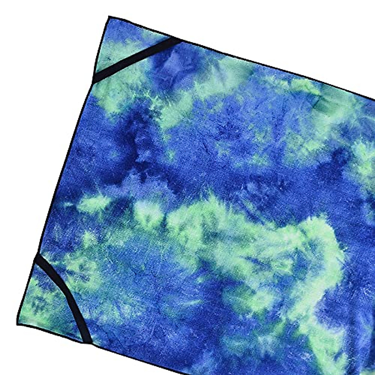 Wensdr Beach Chair Cover with Side Pockets Pool Towel Chaise Lounge Cover Microfiber Tie Dye Beach Towel for Holidays, Sunbathing (Blue)