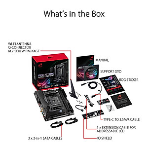 ASUS ROG Strix B550-I Gaming AMD AM4 (3rd Gen Ryzen™) Mini-ITX SFF Gaming Motherboard (PCIe 4.0, WiFi 6, 2.5Gb LAN, DDR4 5100+ (O.C.), Front USB 3.2 Gen 2 Type-C, Addressable Gen 2 RGB and Aura Sync)