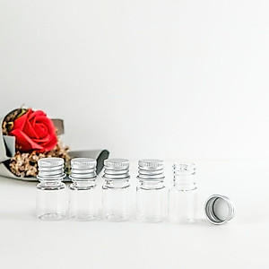 Jarvials 5ml Clear Plastic Bottle With Aluminium Screw Cap Empty Small Plastic Bottle with Screw Cap 100pcs