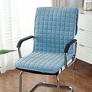 HUALEMEI Comfort Plush Seat Cushion,One-Piece Non Slip Chair Pads with Ties,Washable Gaming Chair Back Rest Cushion for Home Office Chair-K 40x85cm(16x33inch)