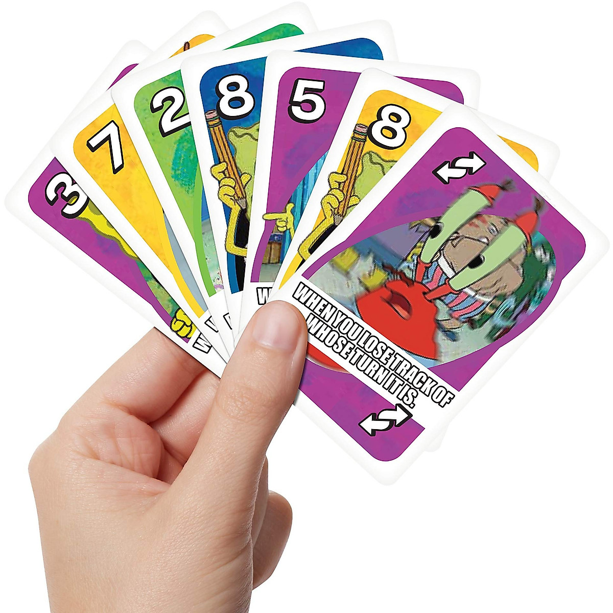 Mattel Games ​UNO Spongebob Squarepants Card Game with 112 Cards & Instructions for Players 7 Years Old & Up, Gift for Kid, Family & Adult Game Night​ [Amazon Exclusive]