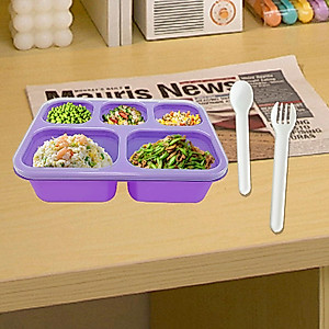 NOEAIKE 4 Pack Snackle Box Container,Lunchable Container Bento Box for Kids & Adult 5-Compartment Food Containers for Storage Fruit,Veggie,Charcuterie,Suitable Picnics,Party,School,Work and Travel