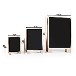 3pcs Message Board Wooden Memo Boards Wooden Display Boards Wooden Wooden Billborads Wooden Blackborads Wooden Writing Boards Standing Blackboards Wooden Writing Borads