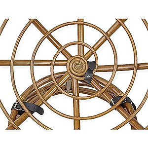 Kids Papasan Wicker Rattan Chair Natural Handmade with Cream Cushion, Colonial Color