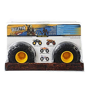 Hot Wheels Monster Trucks Skeleton Crew die-cast 1:24 Scale Vehicle with Giant Wheels for Kids Age 3 to 8 Years Old Great Gift Toy Trucks Large Scales