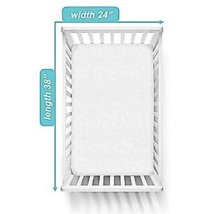 Delta Children Serta SleepTrue Mini Crib Mattress, White & American Baby Company Waterproof Fitted Porta/Mini Crib Protective Mattress Pad Cover, White (1 Count), for Boys and Girls