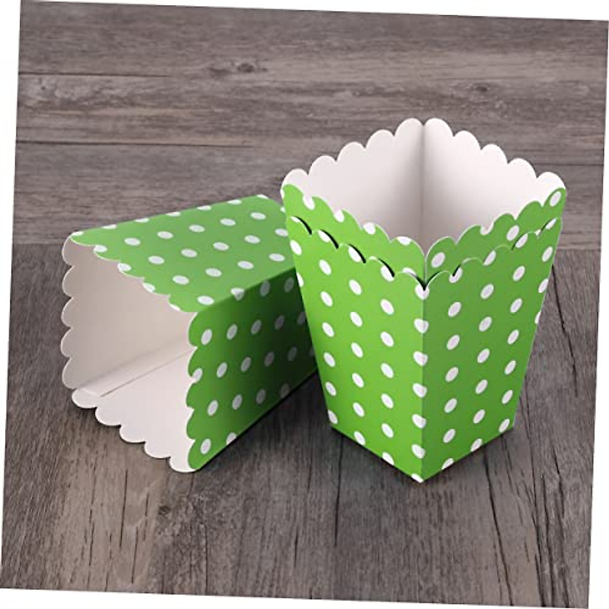 TIDTALEO 24pcs Popcorn Boxes Disposable Containers Popcorn Containers Popcorn Boxes Container Party Decoration Supplies Snack Box Foldable Decorative Items Dot Design Snack Box