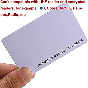 UHPPOTE Contactless 125kHz RFID Proximity Smart Card 0.8mm thick for Access Control System & Time Attandance (Read only, Pack of 50)