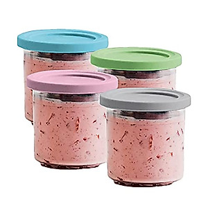 GUANGLU 8 Pack Ice Cream Pints Cup, Leak Proof Ice Cream Containers with Lids for Ninja Creami Pints NC299AM and C300 Series Ice Cream Maker