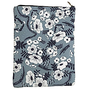 White Flowers Book Sleeve - Book Cover for Hardcover and Paperback - Book Lover Gift - Notebooks and Pens Not Included