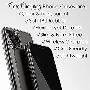 Case Charming Clear Case Personalized Name for iPhone 14 Pro Max 13 mini 12 11 XS XR X 10S 10R 10 8 Plus 7 SE Custom Handwriting Style Slim Flexible Soft Tpu Cover