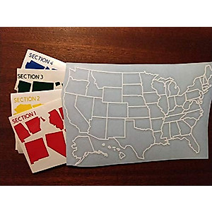 Personalized Mini US Decal Map Tracker - 8" x 5" U.S. Decal, Camper Tracking Decal, Camping Decal, Adventure Tracker, Travel Tracker, State Travel Decal
