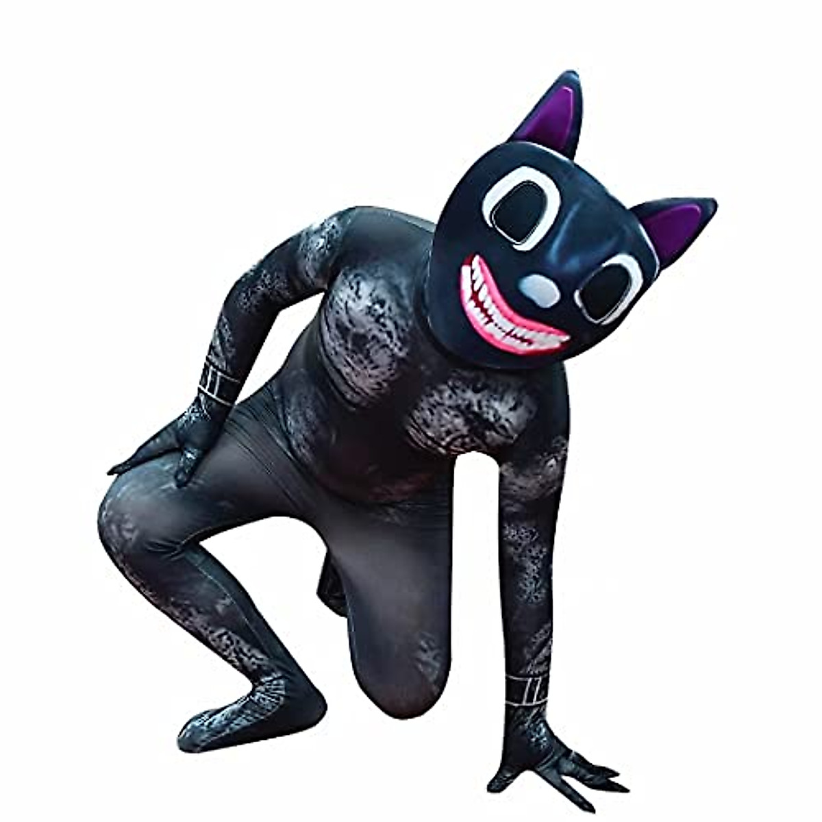 Lgandpg Kids Black Cat Costume - Boys Girls Halloween Cartoon Character Cosplay Dress Up Jumpsuit Bodysuit