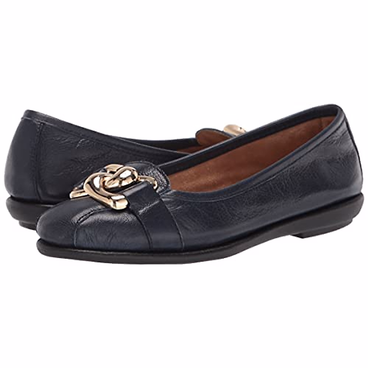 Aerosoles Women's Bristol Ballet Flat, NAVY LEATHER, 9