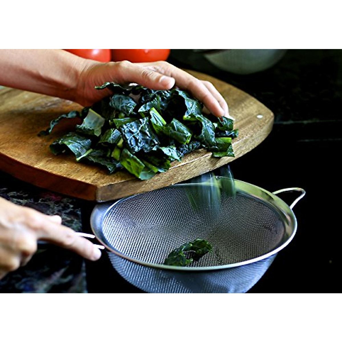 LiveFresh Premium Quality Fine Mesh Stainless Steel Strainer Sieve Colander - 7-5/8 Inch