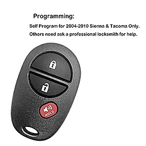2 NEW Replacement For 2005-2016 TACOMA Keyless Entry Remote Control GQ43VT20T By AutoKeyMax