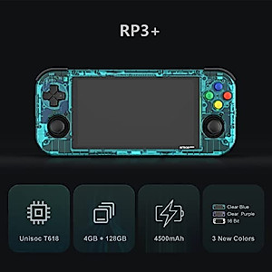 Retroid Pocket 3 Plus Retro Game Handheld Console, Retroid Pocket 3 Plus Android Retro Game Console Multiple Emulators Console Handheld 4.7 Inch 16:9 Display 4500mAh Battery Classic Games (16bit)